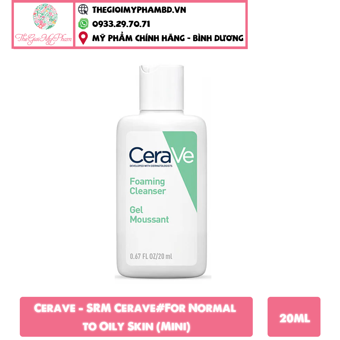 [Mini] Sữa Rửa Mặt CeraVe Sạch Sâu Cho Da Thường Đến Da Dầu 30mlCerave ...