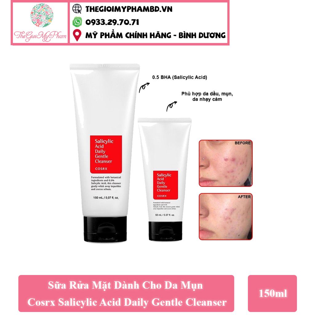 SRM Cosrx Salicylic Acid Daily Gentle 150mlSRM Cosrx Salicylic Acid ...