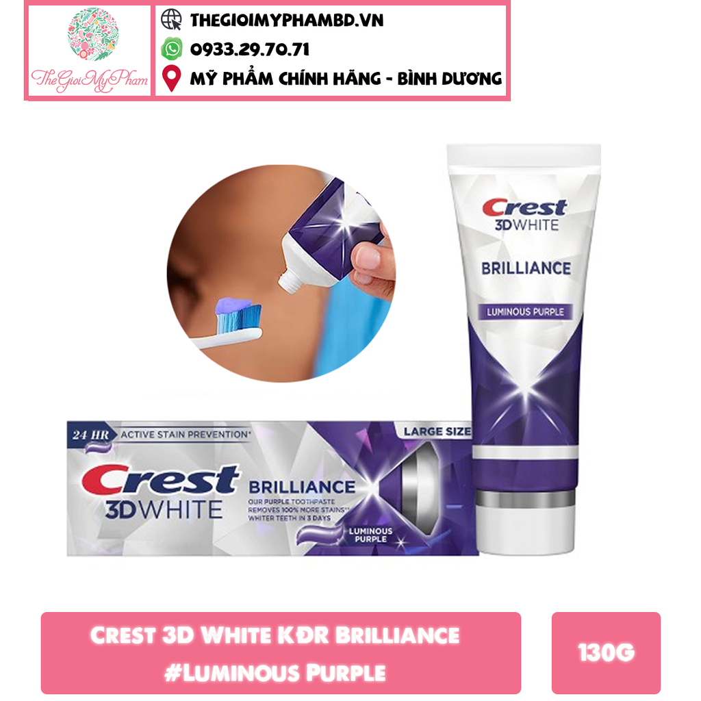 Crest 3D White - KĐR Brilliance #Luminous Purple 130gCrest 3D White ...