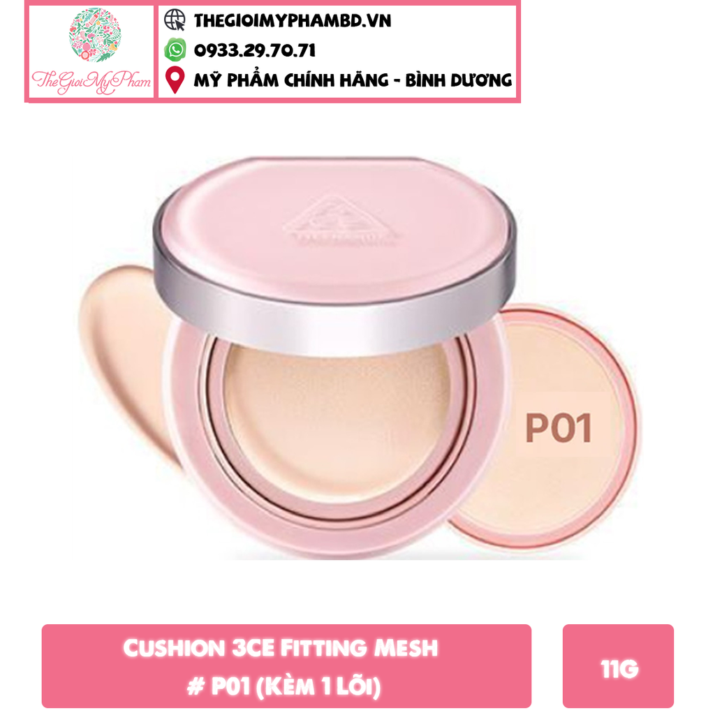 Cushion 3CE Fitting Mesh # P01 (Kèm 1 Lõi) Ko TđCushion 3CE Fitting ...