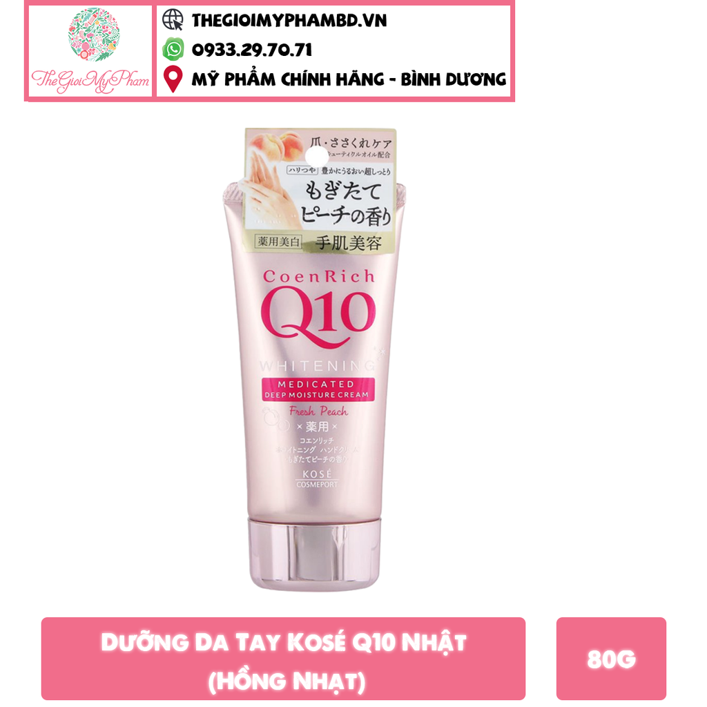 Dưỡng Da Tay Kosé Q10 Nhật 80g (Hồng Nhạt)Dưỡng Da Tay Kosé Q10 Nhật 80g (Hồng Nhạt) – Thế Giới ...