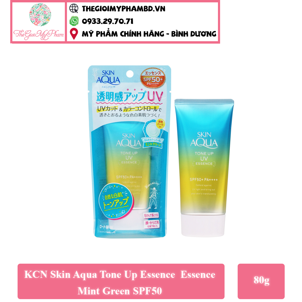 KCN Skin Aqua Tone Up Essence 80g (xanh)Kem Chống Nắng Skin Aqua Tone ...