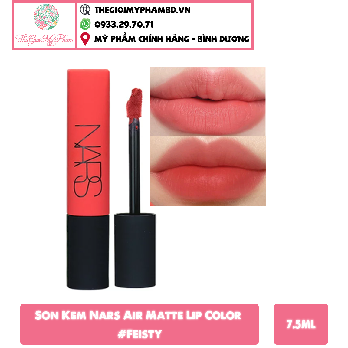 Son Kem Nars Air Matte Lip Color #Feisty (Ko Tđ)Son Kem Nars Air Matte ...
