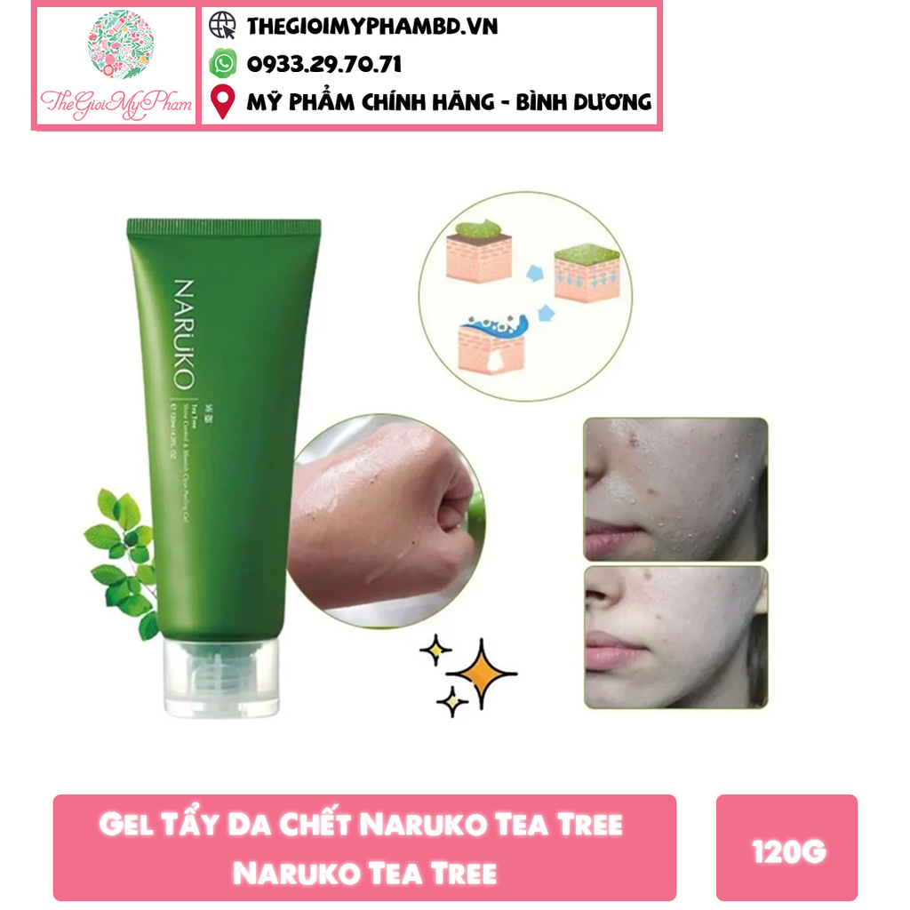Gel Tẩy Da Chết Naruko Tea Tree Naruko Tea Tree 120mlGel Tẩy Da Chết ...