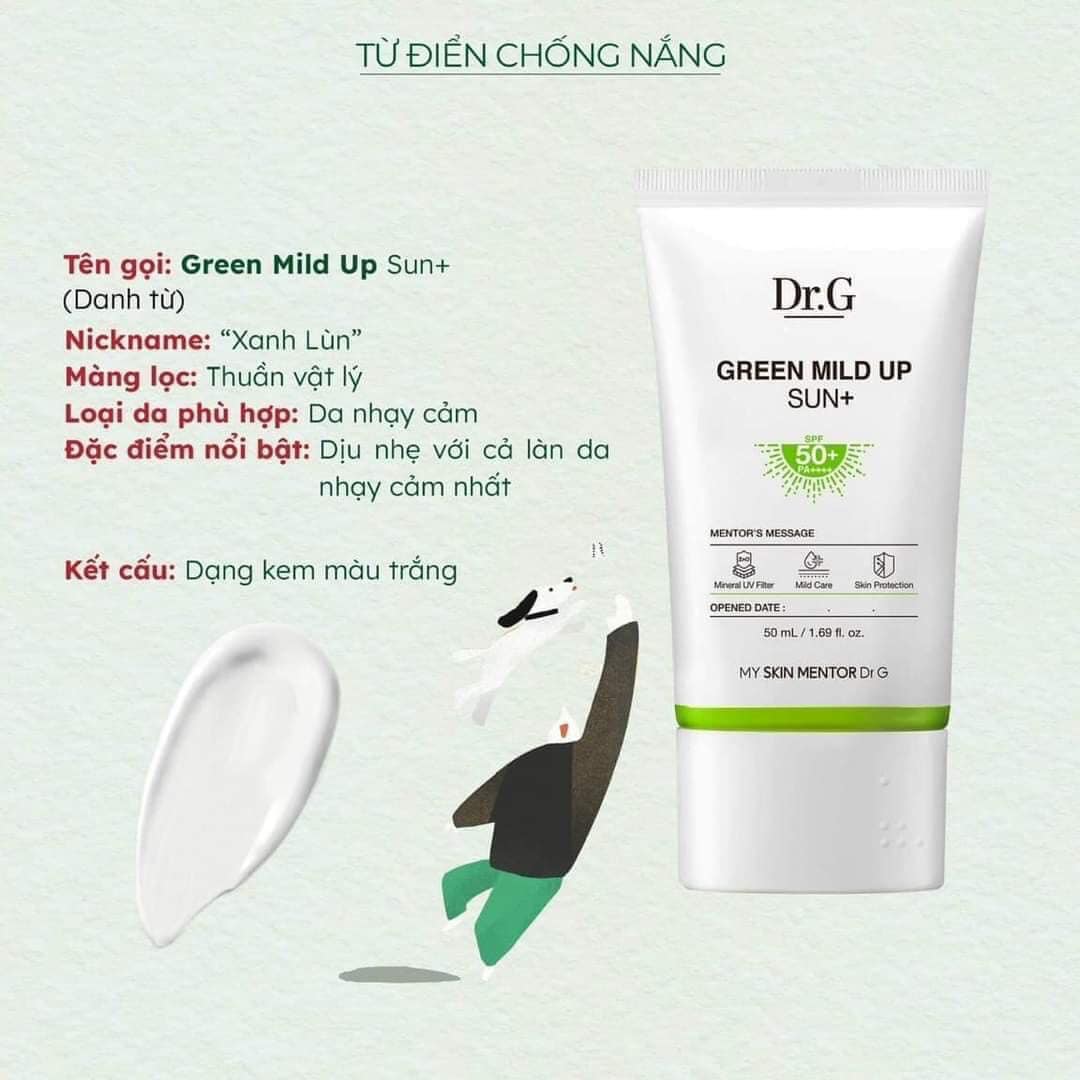 Kem Chống Nắng Dr.G 50ml #Xanh LáKem Chống Nắng Dr.G 50ml #Xanh Lá – Thế Giới Mỹ Phẩm Bình Dương