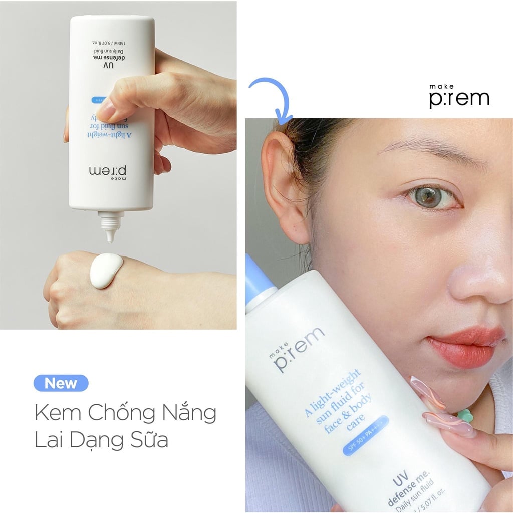 KCN Toàn Thân Dịu Nhẹ Make P:rem UV Daily Sun Fluid SPF50+ PA ...