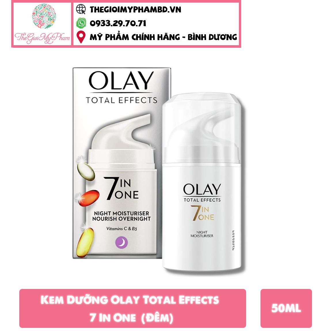 Kem Dưỡng Olay Total Effects 7 In One 50ml (Đêm)Kem Dưỡng Olay Total Effects 7 In One 50ml (Đêm ...