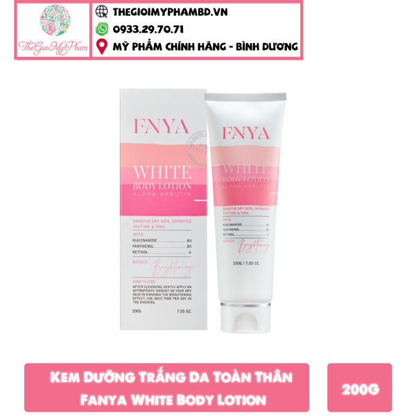 Fanya White Body Lotion 200gFanya White Body Lotion 200g – Thế Giới Mỹ ...