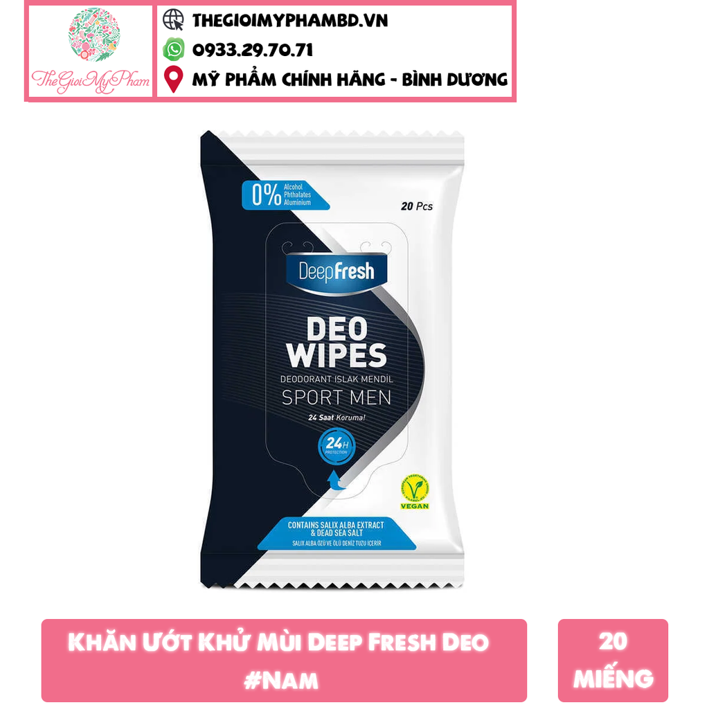 Khăn Ướt Khử Mùi Deep Fresh Deo 20 Miếng #NamKhăn Ướt Khử Mùi Deep ...