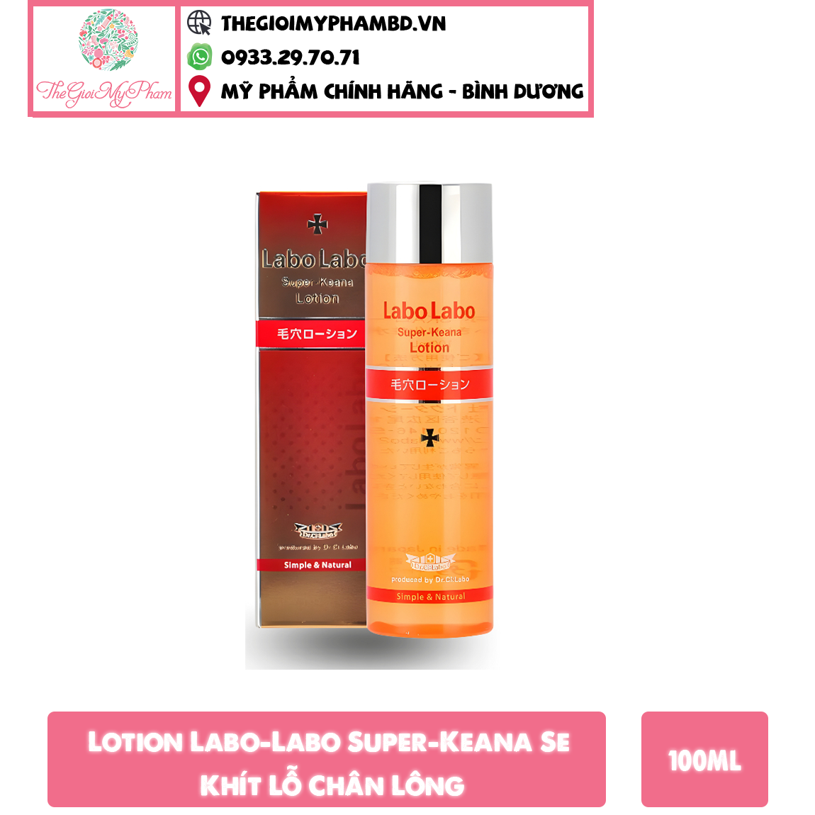 Lotion Labo-Labo Super-Keana Se Khít Lỗ Chân Lông 100mlLotion Labo-Labo Super-Keana Se Khít Lỗ ...
