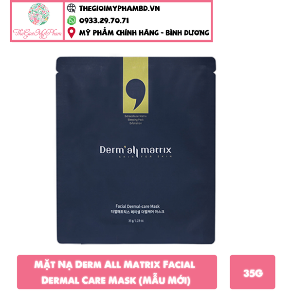 Mặt Nạ Derm All Matrix Facial Dermal Care Mask (Mẫu Mới)Mặt Nạ Derm All ...