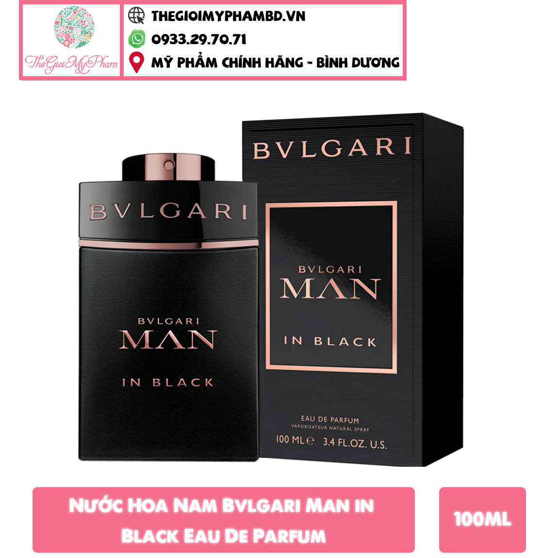 BVL - Man In Black EDP 100mlBVL - Man In Black EDP 100ml – Thế Giới Mỹ ...
