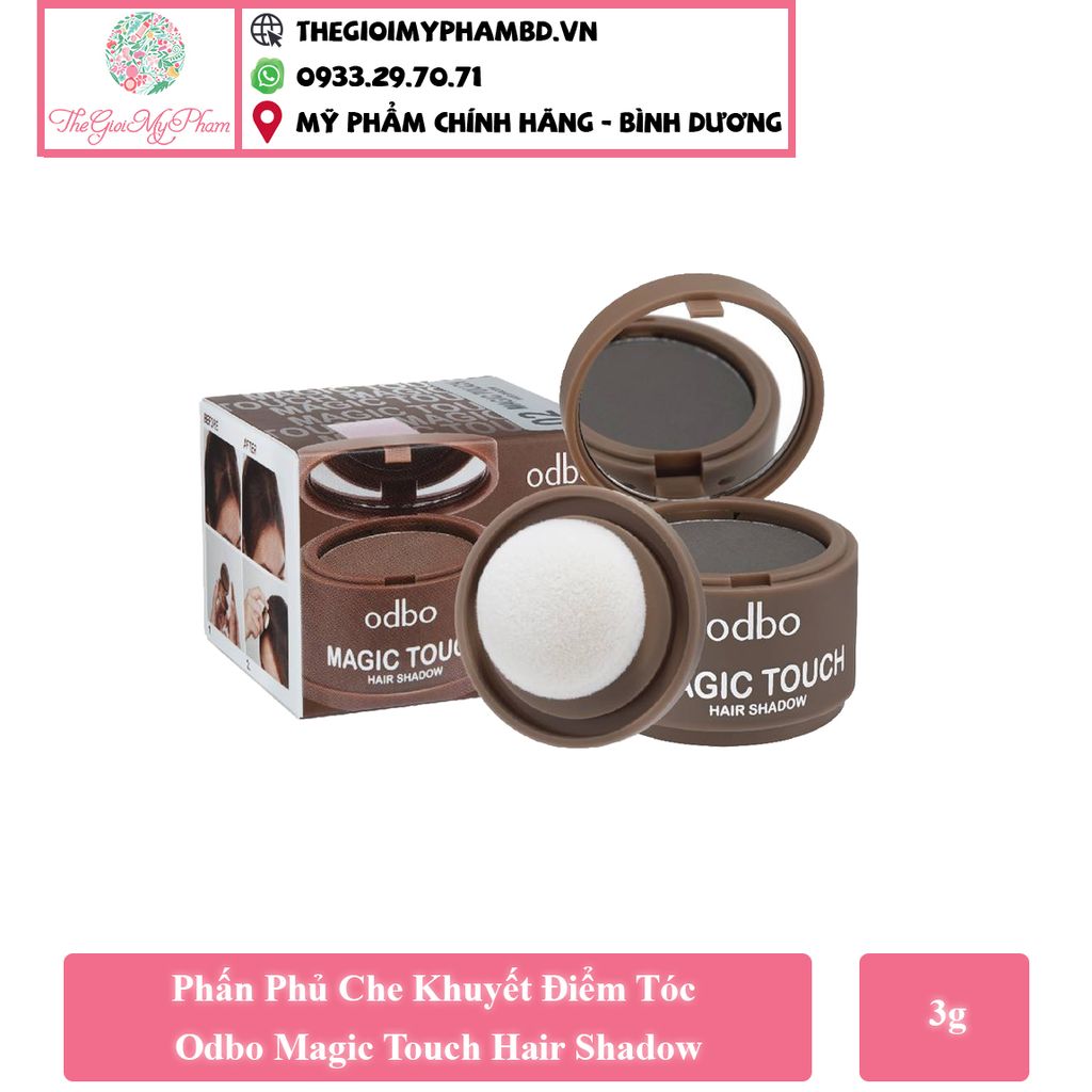 Phấn Che Khuyết Điểm Tóc Thưa & Hói ODBO Magic Touch Hair Shadow #03Phấn Che Khuyết Điểm Tóc ...