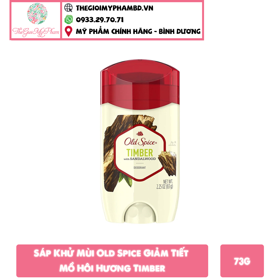 Lăn Khử Mùi Old Spice 73g #TimberLăn khử mùi Old Spice 73g #Timber – Thế Giới Mỹ Phẩm Bình Dương