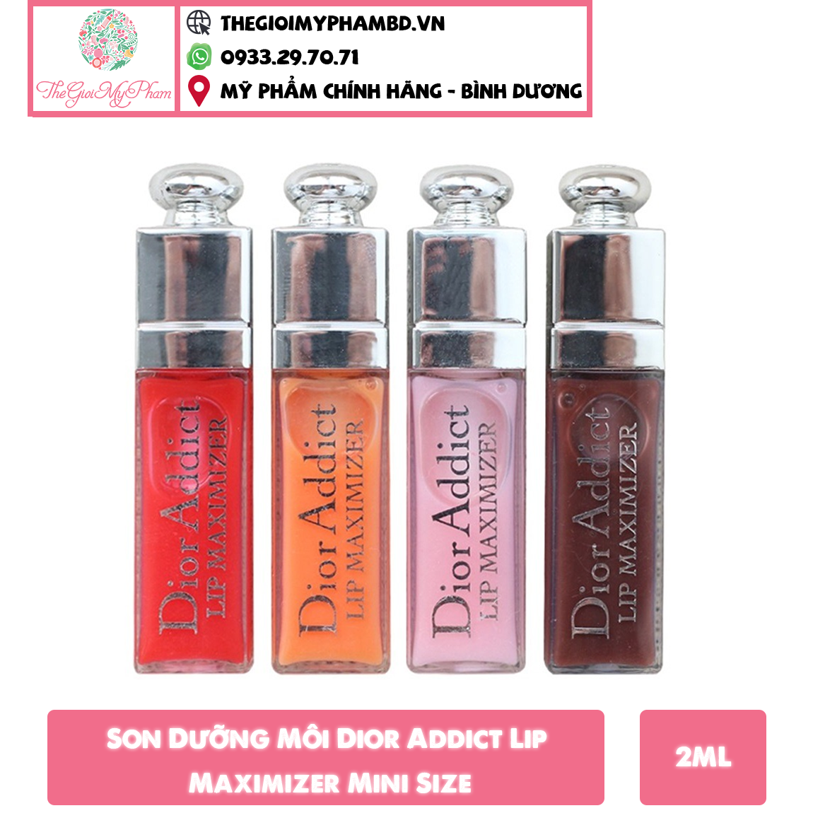 Dior - Son Dưỡng Dior Addict Lip Maximizer 2ml #028 (Mini)Dior - Son ...
