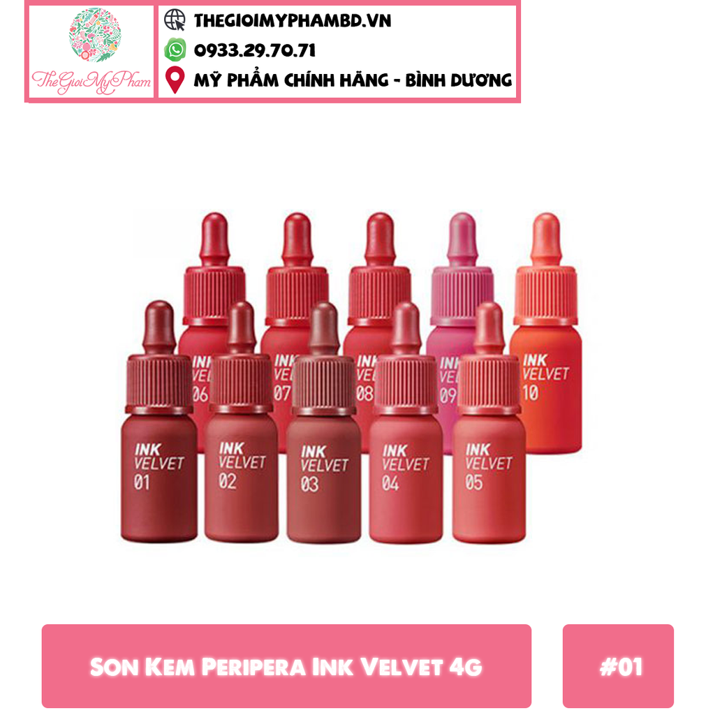 Son INK Velvet Tint #01 (Mẫu mới)Son INK Velvet Tint #01 (Mẫu mới ...