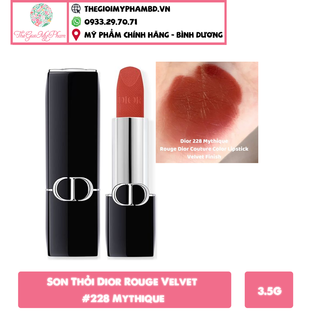 Son Thỏi Dior Rouge #228 Velvet ( Ko Tđ) Mẫu MớiSon Thỏi Dior Rouge Velvet #228 Mythique – Thế ...
