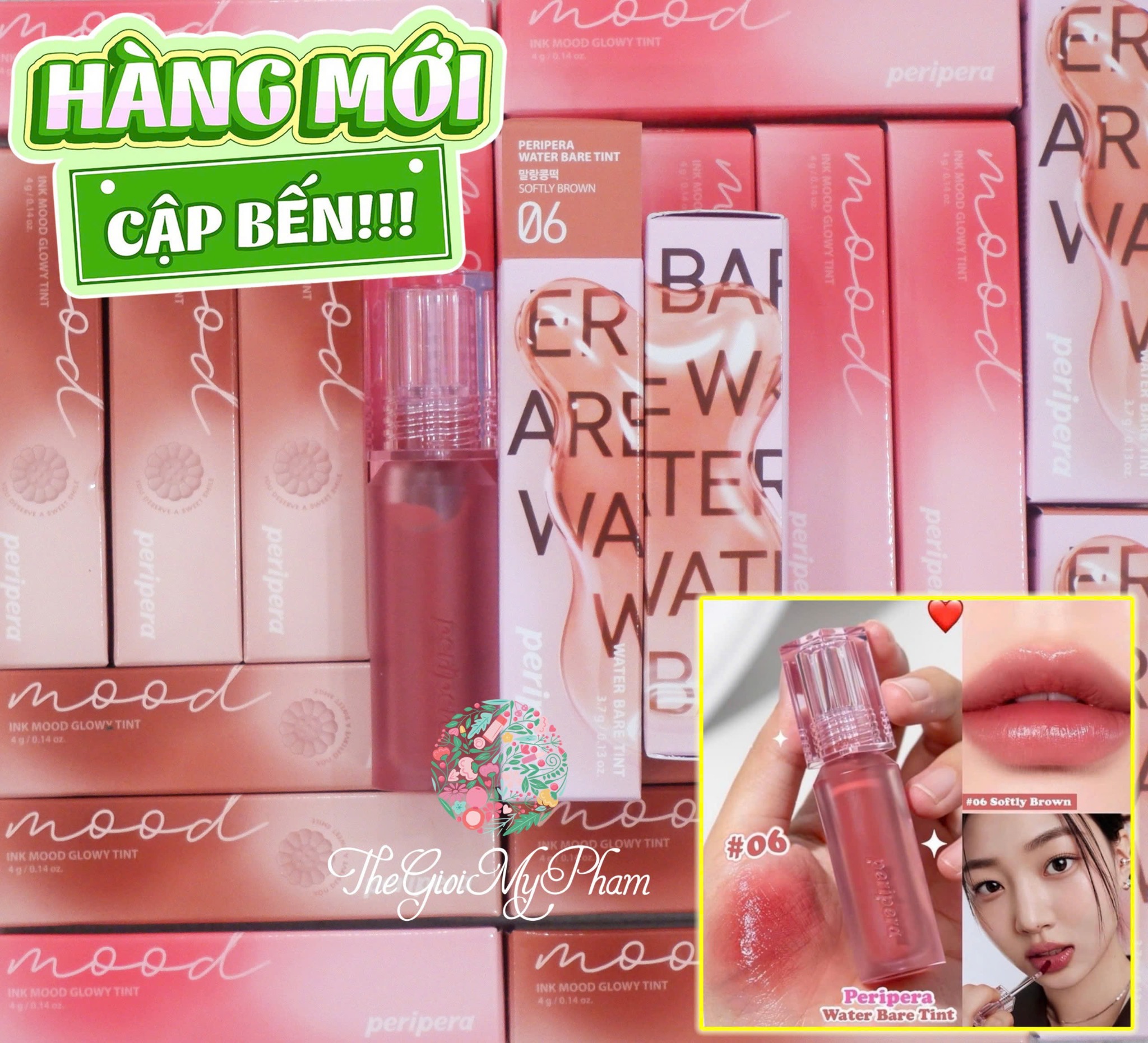 Son Tint Peripera Water Bare Tint 3.7g #06 Softly BrownSon Tint ...