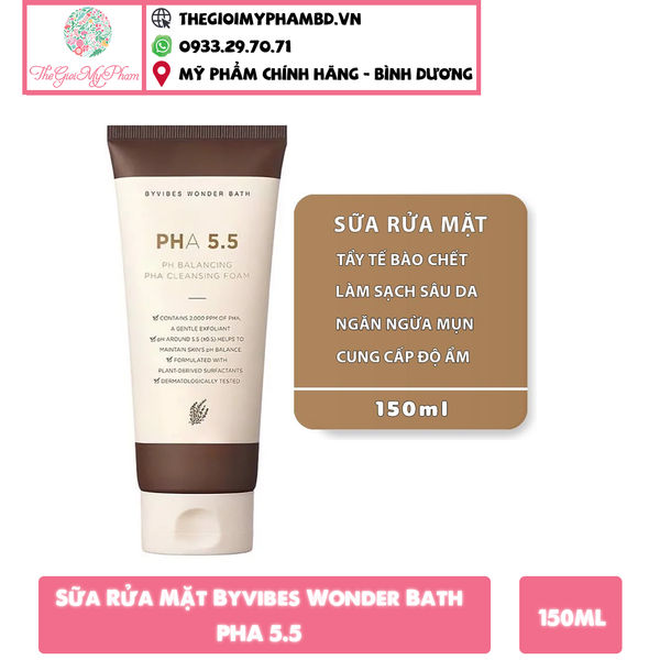 Sữa Rửa Mặt Byvibes Wonder Bath PHA 5.5 150mlSữa Rửa Mặt Byvibes Wonder Bath PHA 5.5 150ml – Thế ...