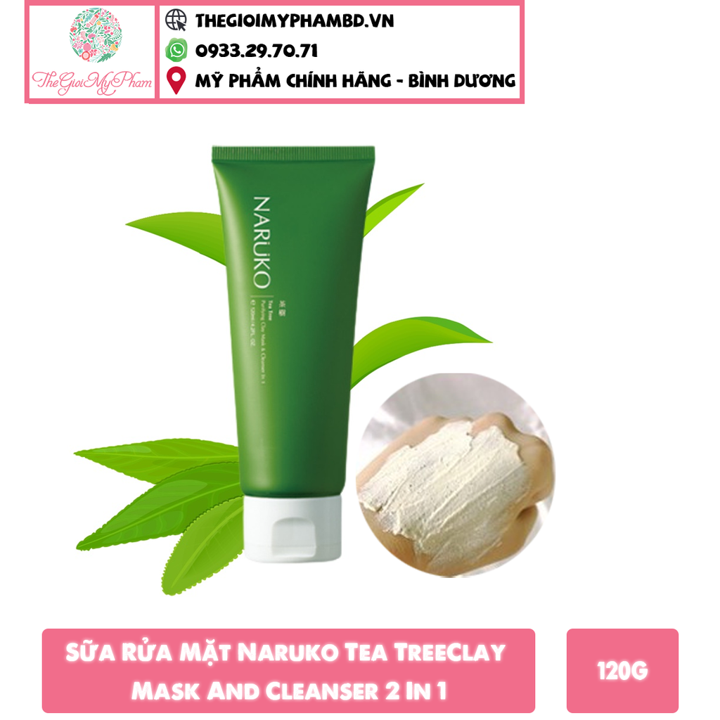 SRM Naruko Tea Tree Clay Mask & Cleanser (120g)SRM Naruko Tea Tree Clay ...