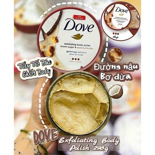 Kem Tẩy Da Chết Body DOVE 298g #Đường Đen&DừaKem Tẩy Da Chết Body DOVE ...