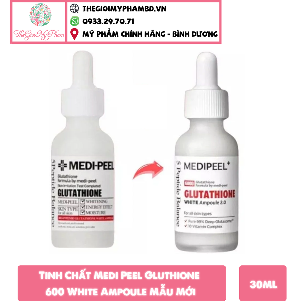Tinh Chất Dưỡng Trắng Medi Peel Gluthione 600 White Ampoule Mẫu MớiTinh ...