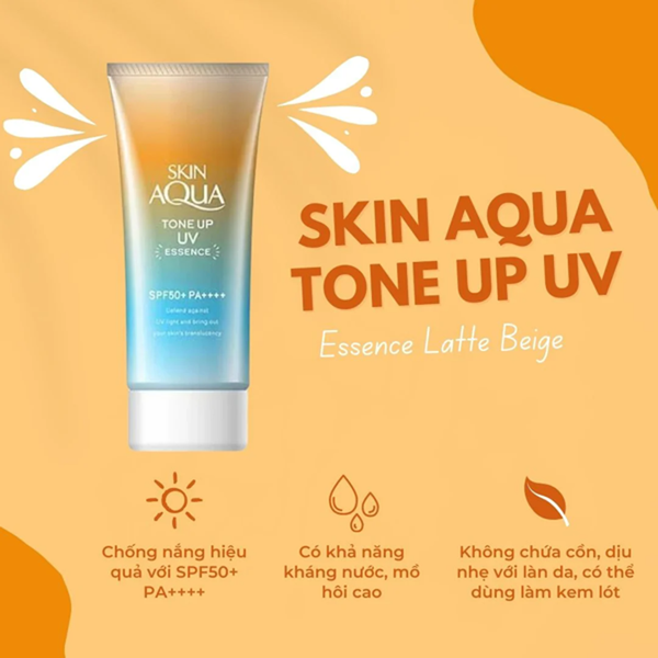 KCN Skin Aqua Tone Up Essence 80g (Cam)Kem Chống Nắng Skin Aqua Tone Up ...