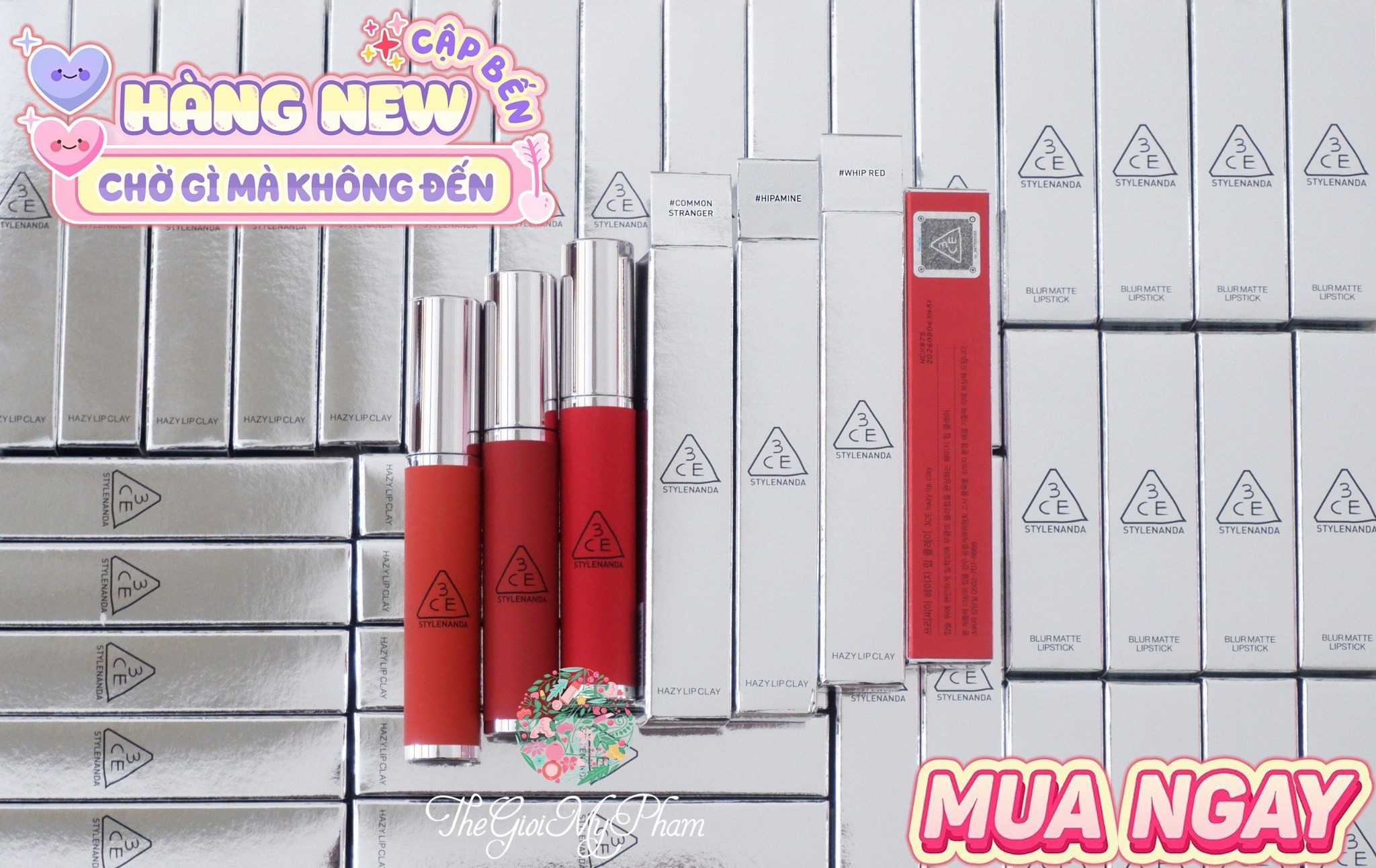 Son Kem 3CE Hazy Lip Clay #HipamineSon Kem Lì 3CE Hazy Lip Clay 4g # ...