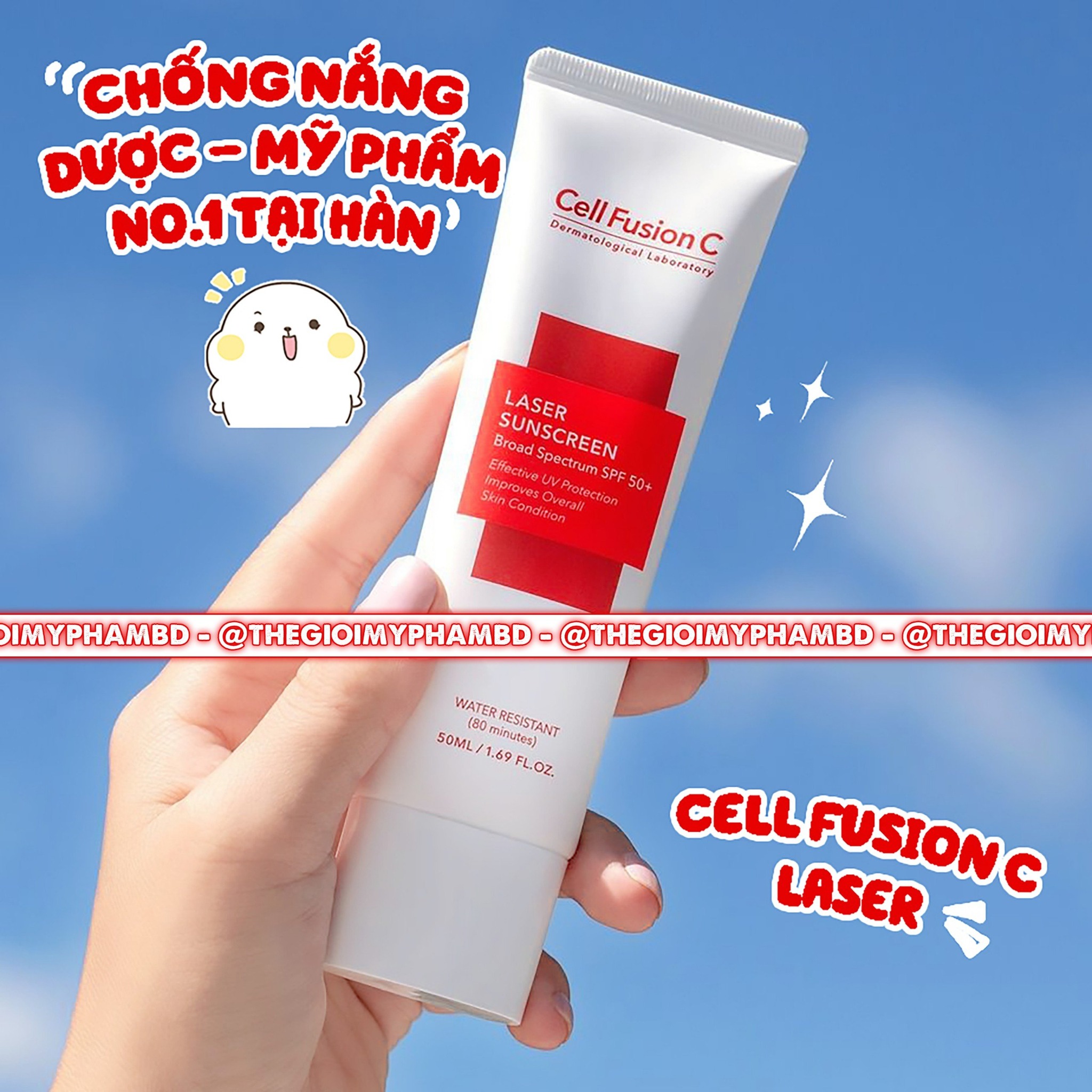 KCN Cell Fusion C SPF 50+ PA+++ 50ml (Đỏ)Kem Chống Nắng Cell Fusion C ...