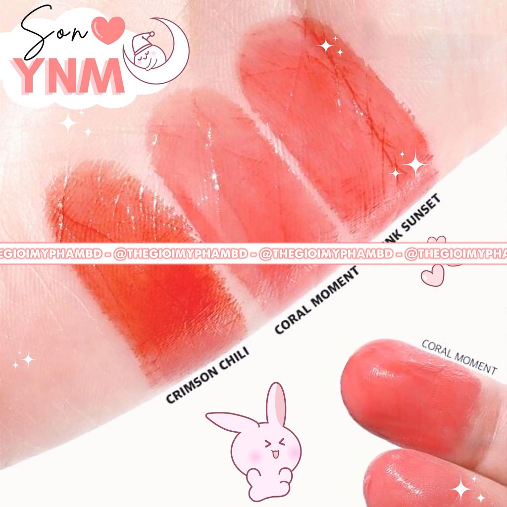 Son Dưỡng Có Màu Ynm Candy Pop Glow Melting Balm 3g Coral Momentson