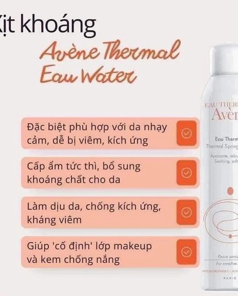 Xịt Khoáng Avene 300mlXịt Khoáng Cấp Nước, Làm Dịu & Giảm Kích Ứng Avène Thermal Spring Wate ...