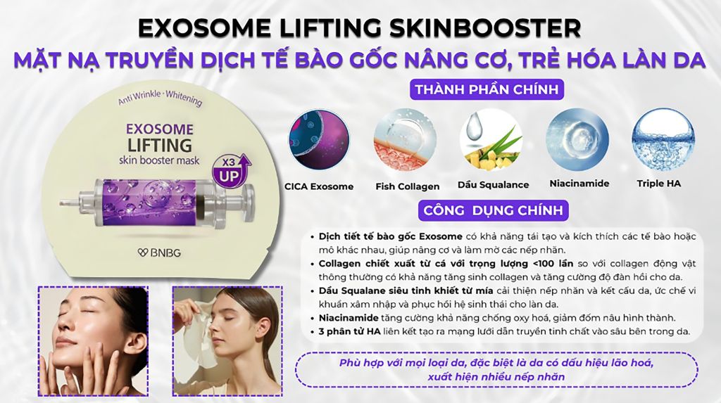 Mặt Nạ BNBG Skin Booster Mask #ExosomeBNBG Skin Booster Mask #Exosome ...