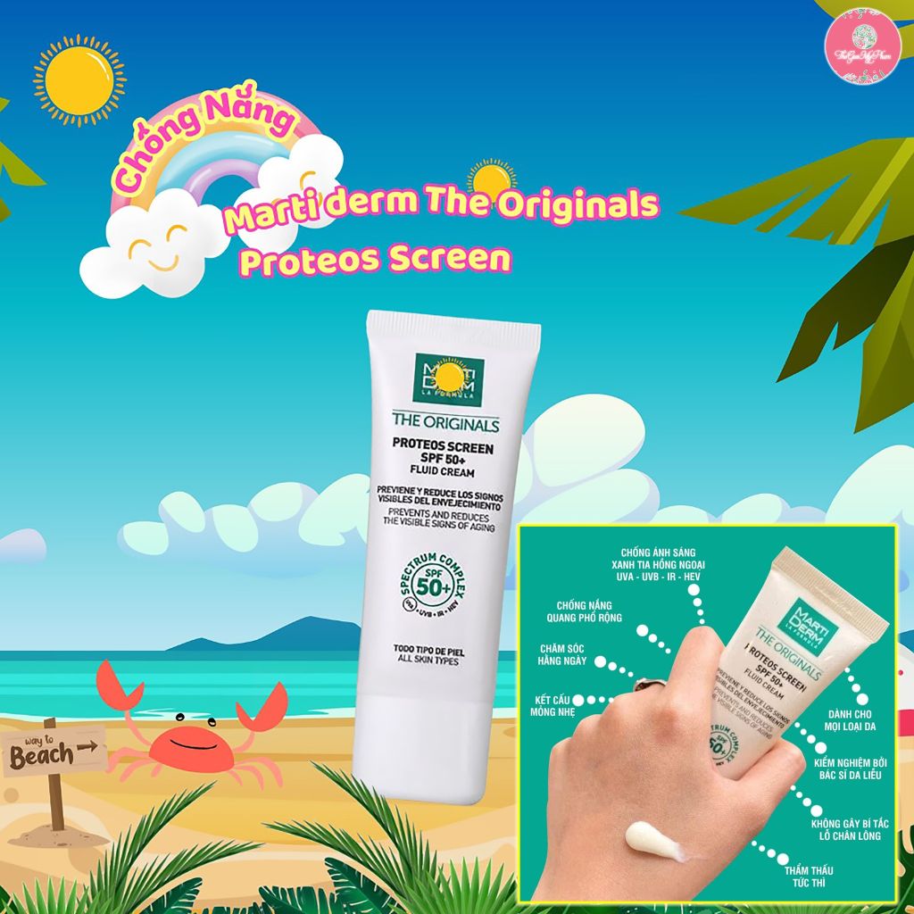 Kem Chống Nắng MARTIDERM Proteos Screen SPF 50+ Fluid 40ml Cty T-Cell ( ko tđ)Kem Chống Nắng ...