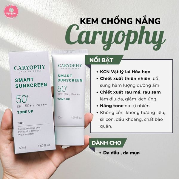 Kem Chống Nắng Caryophy Smart Sunscreen Tone Up SPF50+ PA+++ 50mlKem ...