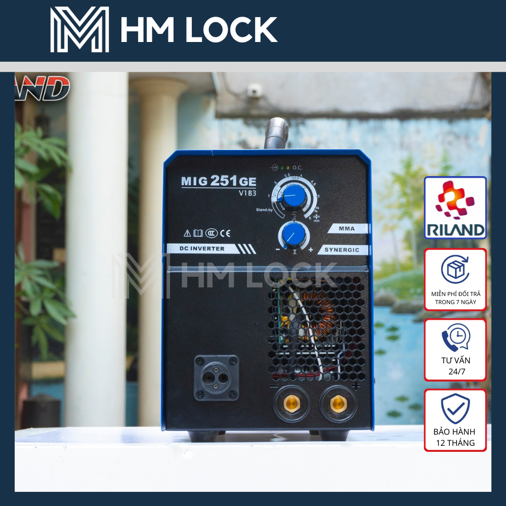MÁY HÀN MIG CO2 INVERTER 4.4KVA RILAND MIG 251GE - HÀN CÓ KHÍ VÀ KO KH