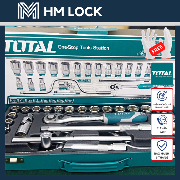 10-32MM BỘ TUÝP 1/2" 24 MÓN TOTAL - HÀNG CHÍNH HÃNG - THT141253 - HM L