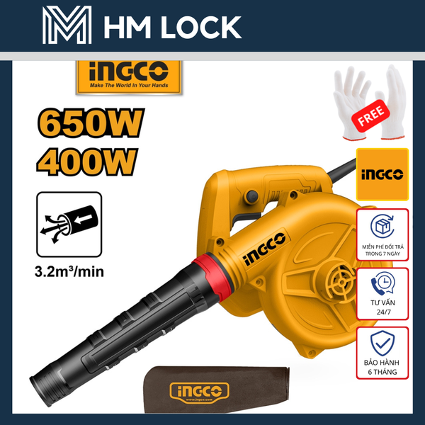 MÁY THỔI BỤI CẦM TAY DÙNG ĐIỆN INGCO AB6038 650W | AB4038 400W - HÀNG