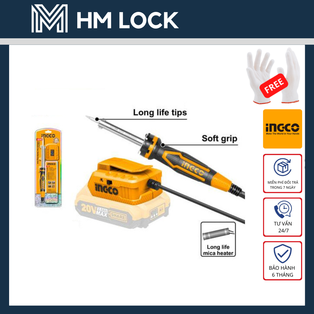 MỎ HÀN DÙNG PIN 20V INGCO - HÀNG CHÍNH HÃNG - CSILI2001