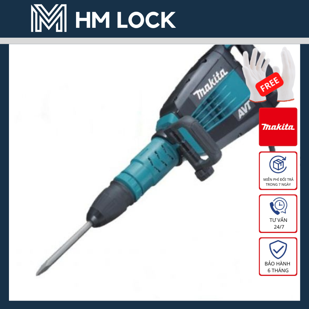MÁY ĐỤC BÊ TÔNG MAKITA HM1214C 1,510 W- HÀNG CHÍNH HÃNG