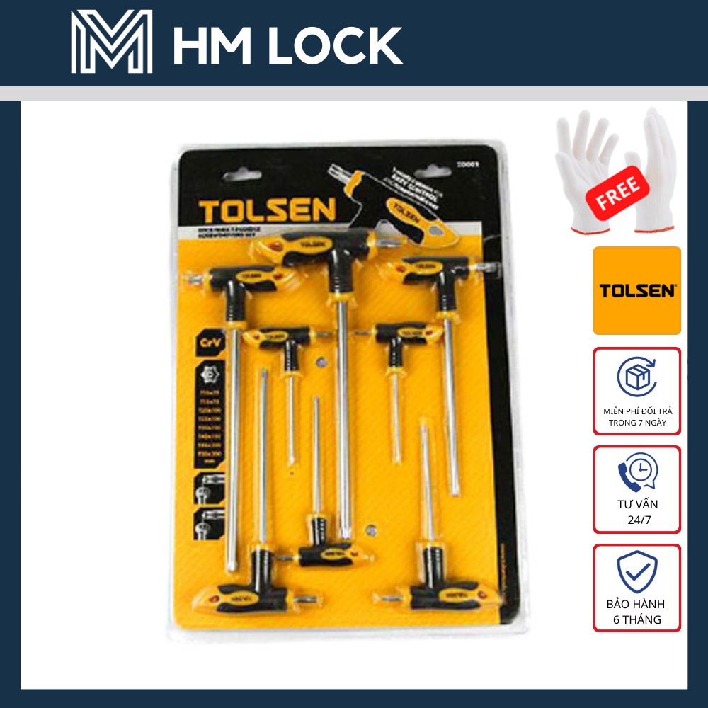 BỘ LỤC GIÁC CHỮ T 8 CÂY TOLSEN - HÀNG CHÍNH HÃNG - 20062