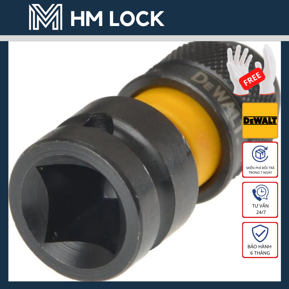 ĐẦU CHUYỂN BU LÔNG QUA VẶN VÍT 1/2"-1/4" DEWALT DT7508-QZ - HÀNG CHÍNH