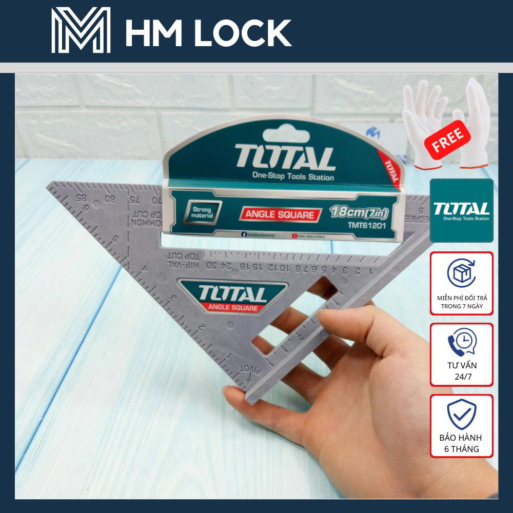 THƯỚC Ê KE TOTAL - HÀNG CHÍNH HÃNG - TMT61201 - HM LOCK