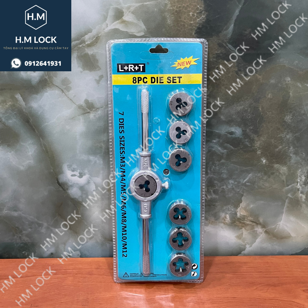 BỘ TARO 8 CHI TIẾT L+R+T REN NGOÀI & REN TRONG - THÉP CR-V SIÊU CỨNG,