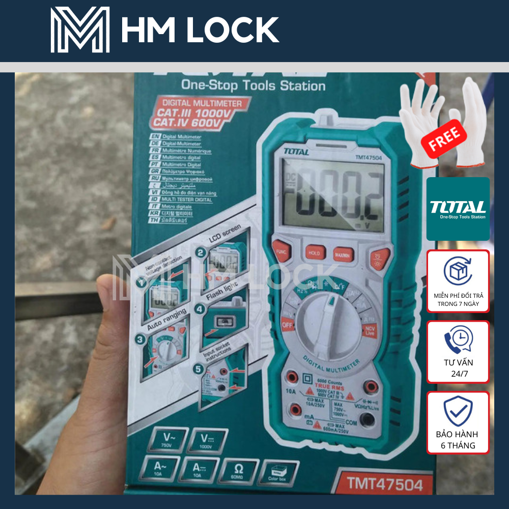 ĐỒNG HỒ VẠN NĂNG KỸ THUẬT SỐ 6000 SỐ ĐẾM TOTAL - MÀN HÌNH LCD - TMT475