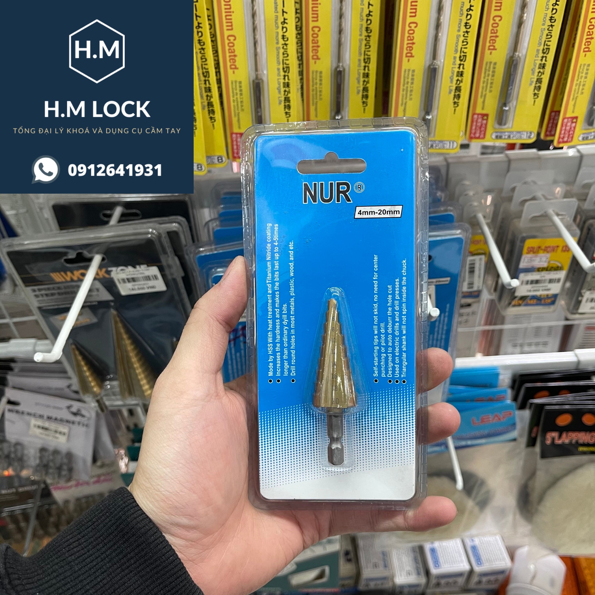 MŨI KHOAN THÁP NUR 4-12MM, 4-20MM, 4-32MM - THÉP GIÓ HSS CHỊU LỰC CỰC