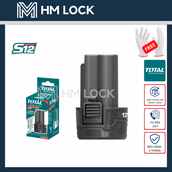 PIN 12V TOTAL LITHIUM 1.5AH - CỔNG SẠC USB LOẠI C - HÀNG CHÍNH HÃNG