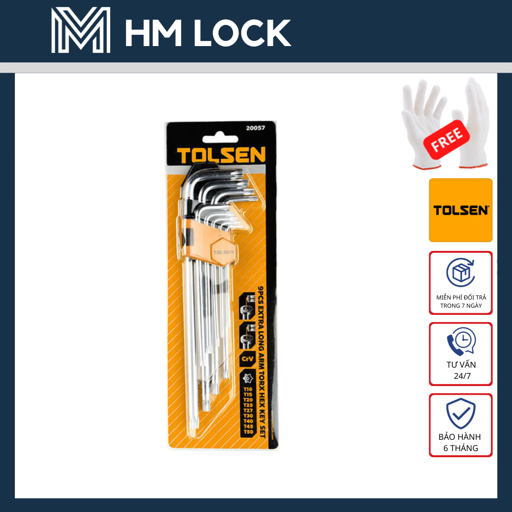 BỘ LỤC GIÁC BÔNG 9 CÂY DÀI, NGẮN TOLSEN - HÀNG CHÍNH HÃNG - 20056