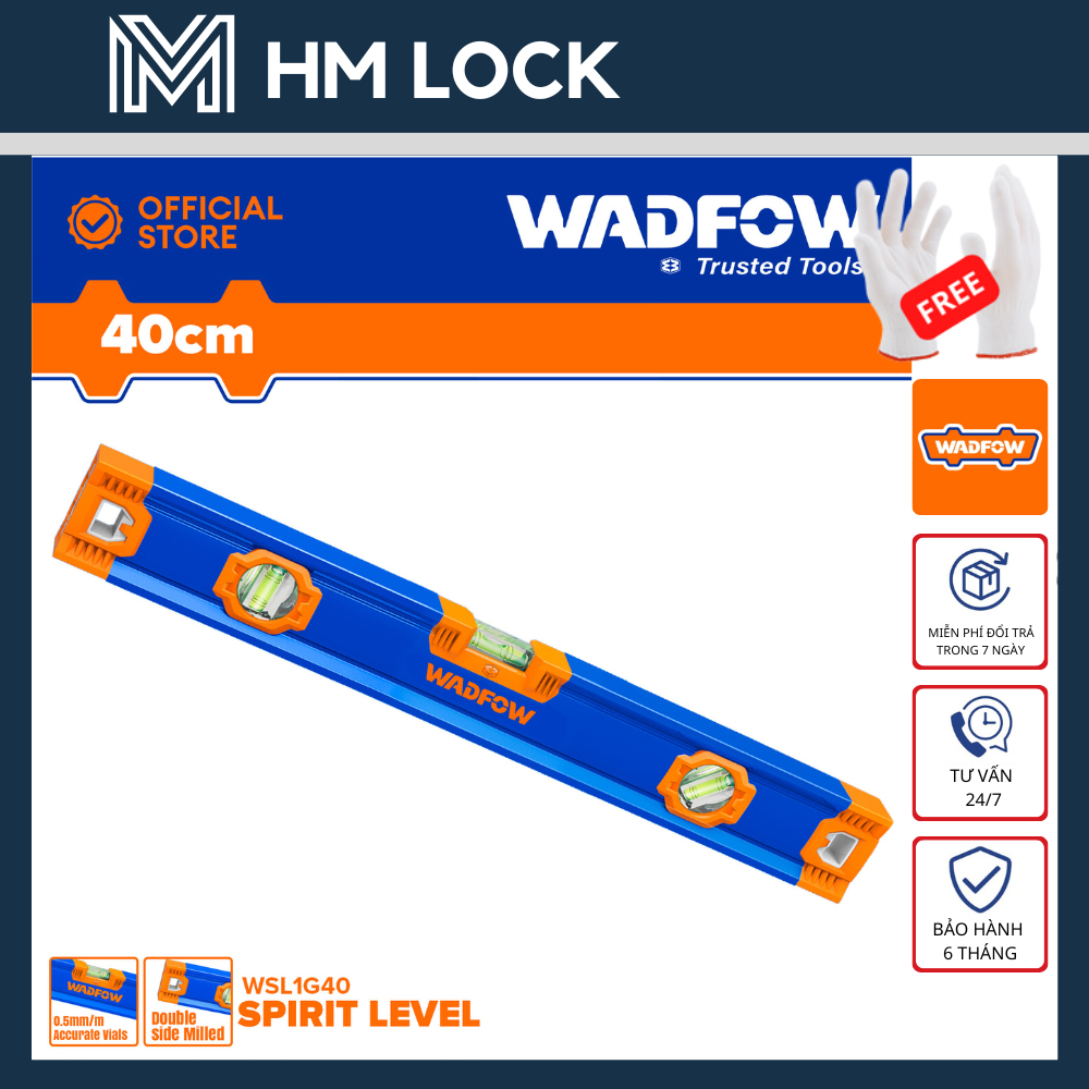 THƯỚC THỦY 40CM - 200cm WADFOW - HÀNG CHÍNH HÃNG - WSL1G40