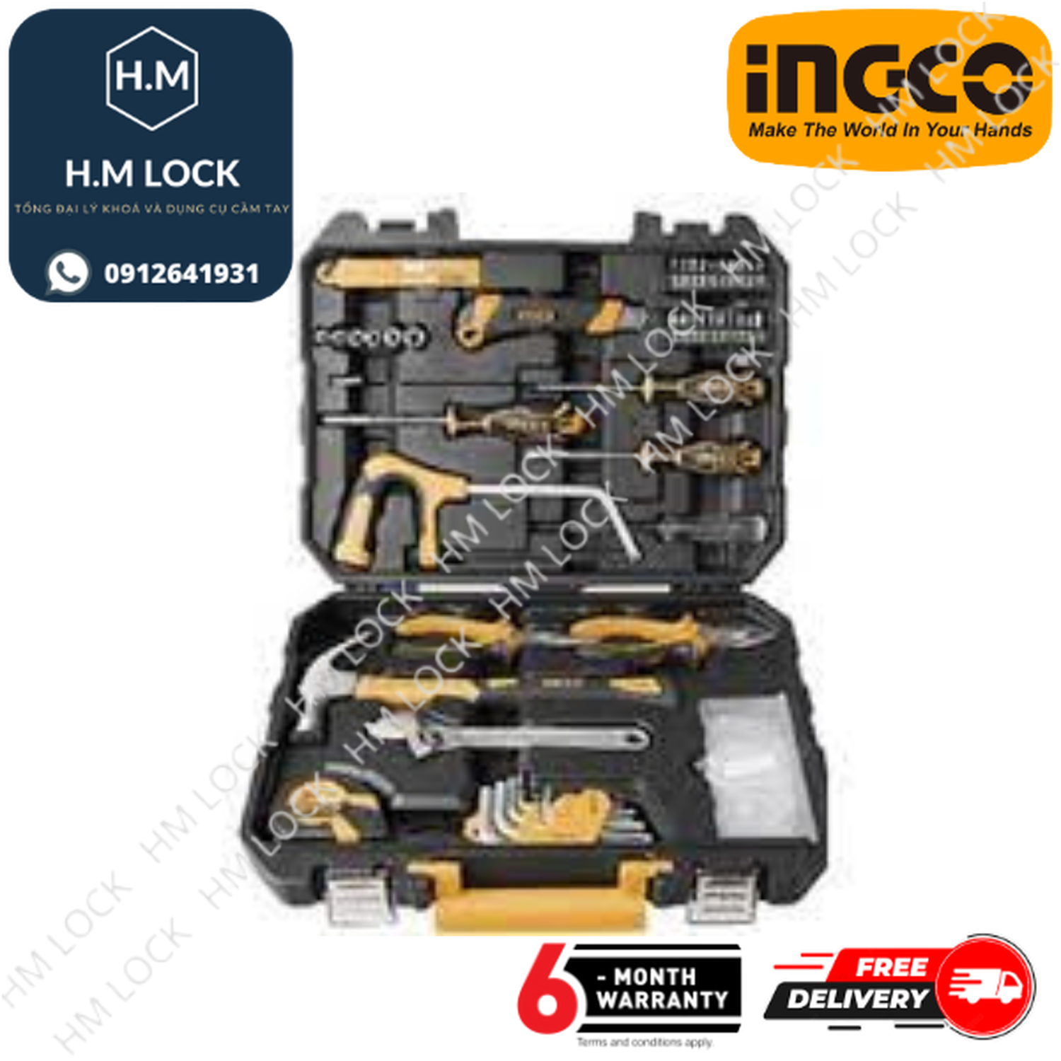 BỘ DỤNG CỤ 177 CHI TIẾT INGCO - HÀNG CHÍNH HÃNG - HKTHP21171 - HM LOCK