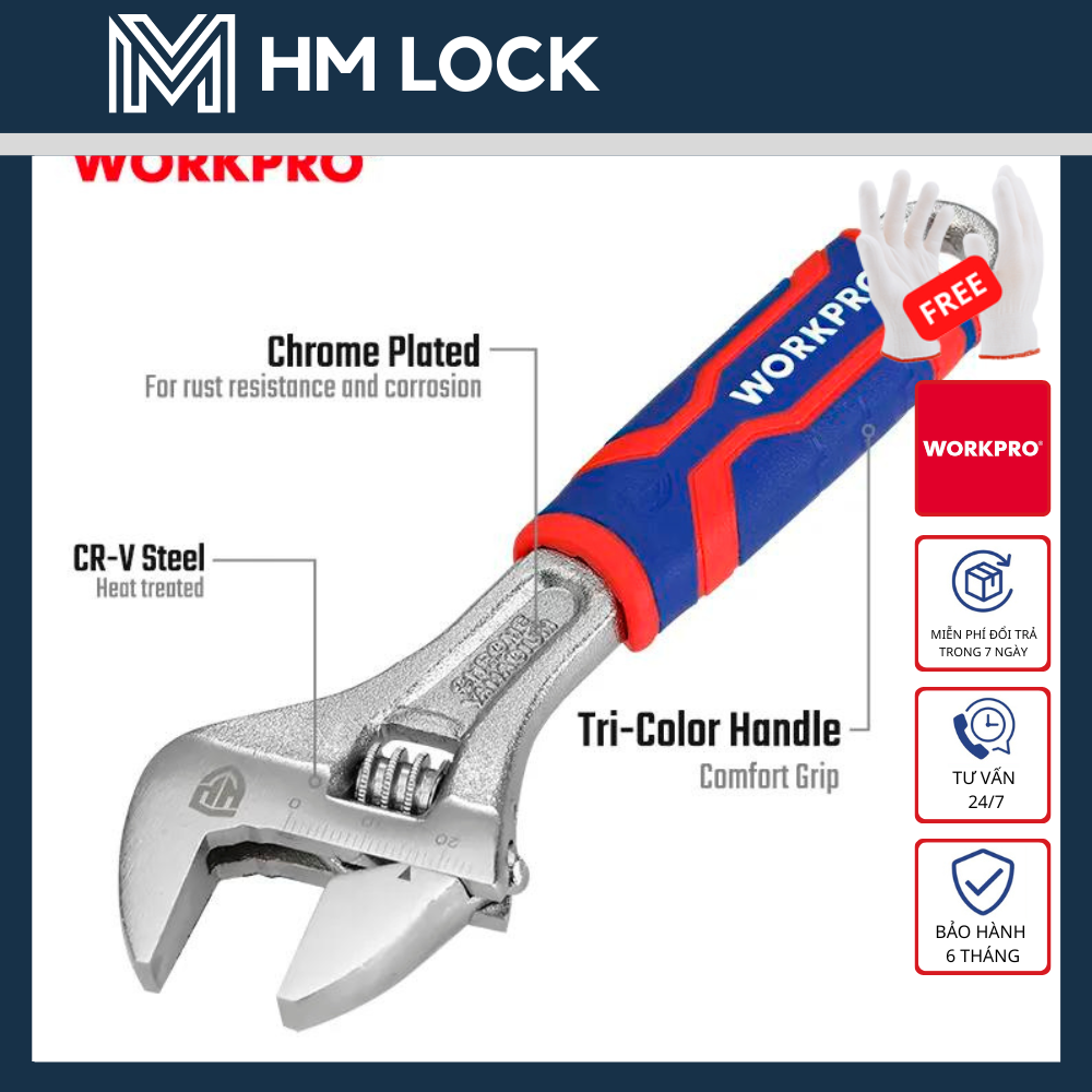 BỘ DỤNG CỤ TỔ HỢP GỒM 3 KỀM VÀ MỎ LẾT Workpro - HÀNG CHÍNH HÃNG - WP20